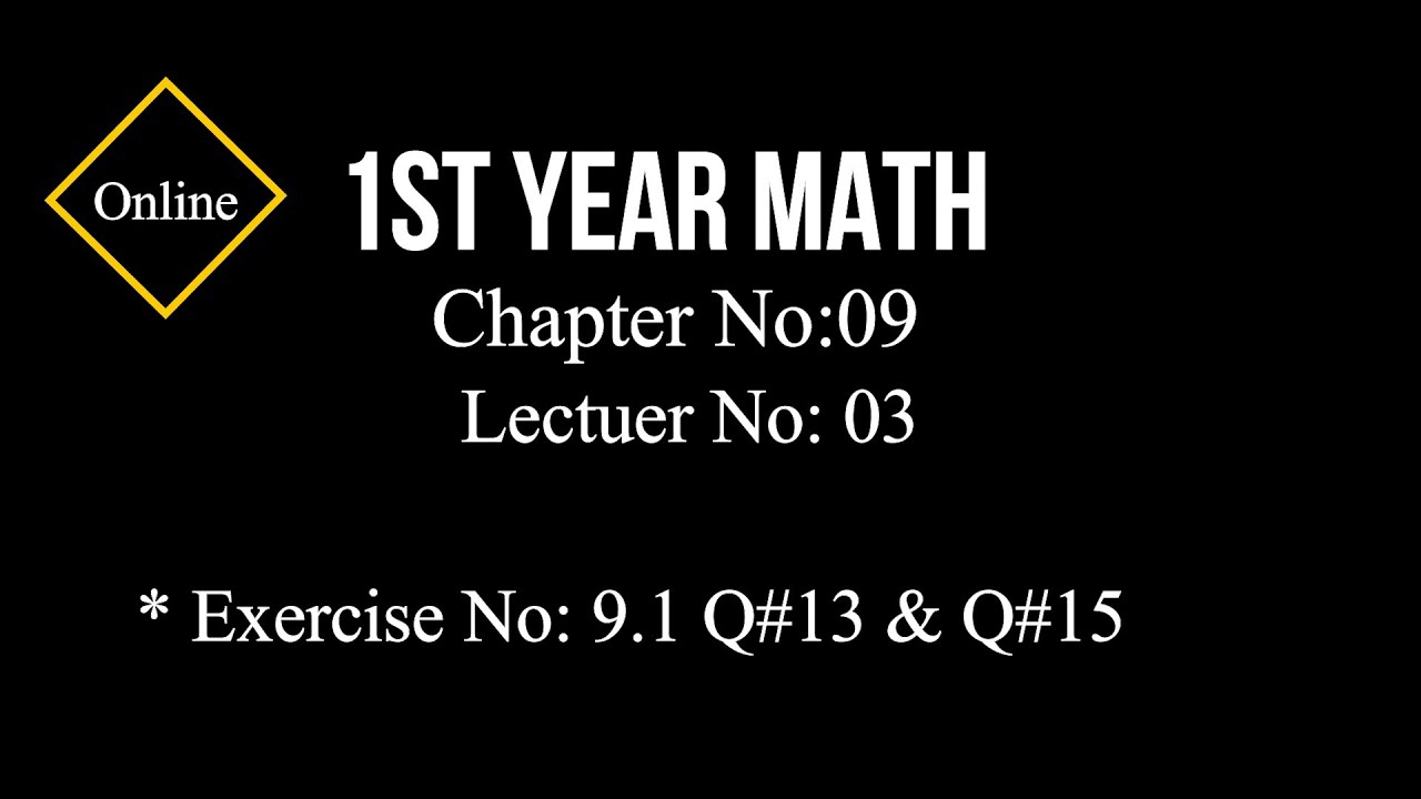 1st Year Maths || Fundamentals of Trigonometry || Lecture No 3 - YouTube