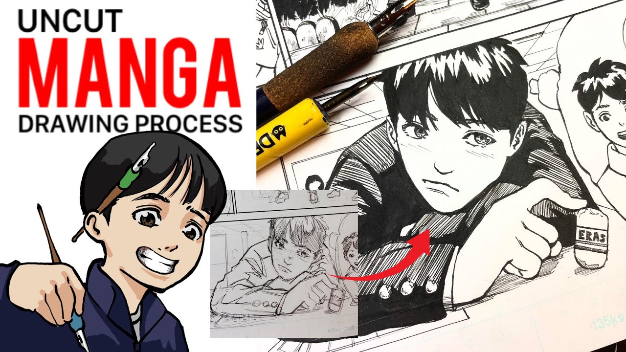 Manga Drawing Process Nr.3 (Uncut) - YouTube