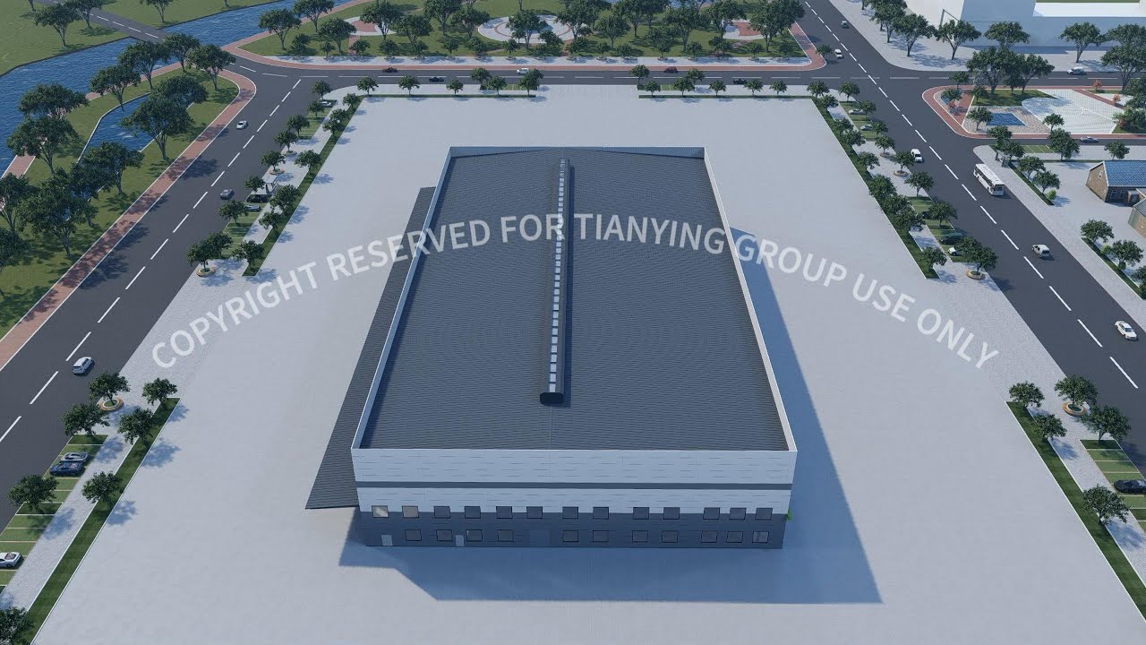 Steel structure building 3D animation for Brazil - YouTube