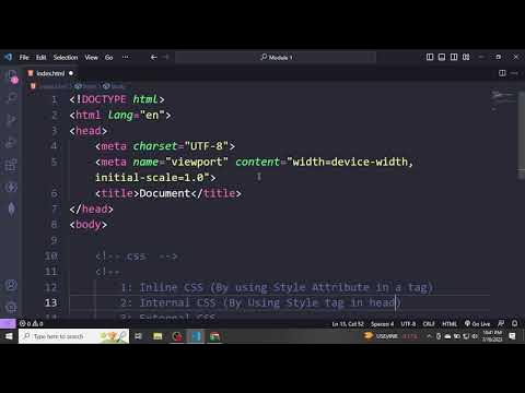 Introduction to CSS | Inline Internal & External CSS - YouTube