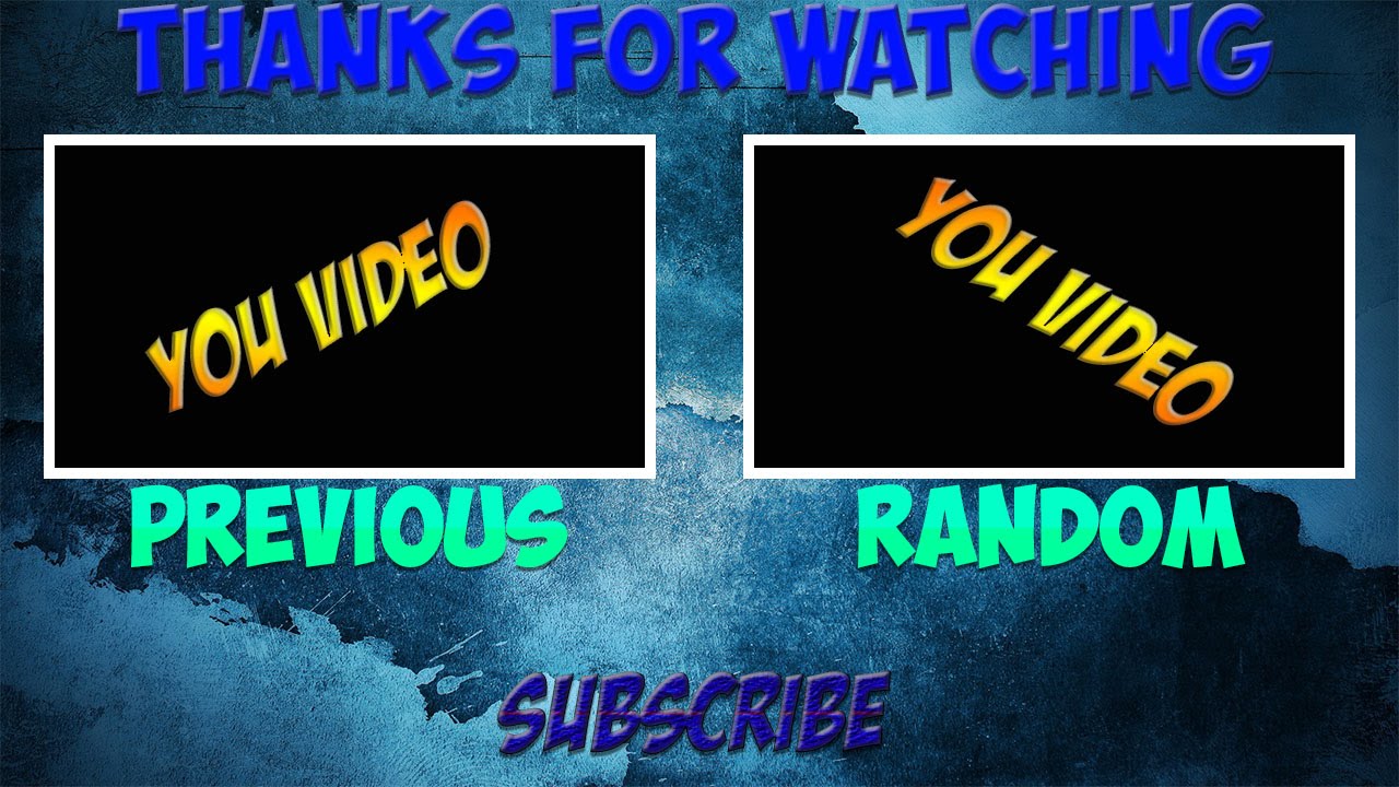 FREE Outro Template Blue Background SONY VEGAS PRO 11, 12, 13 - YouTube