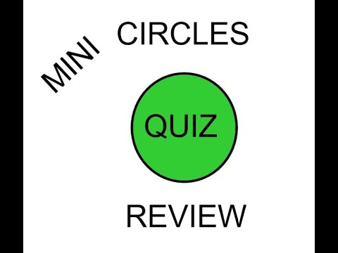 High school geometry - "Mini" circles quiz review work through - YouTube