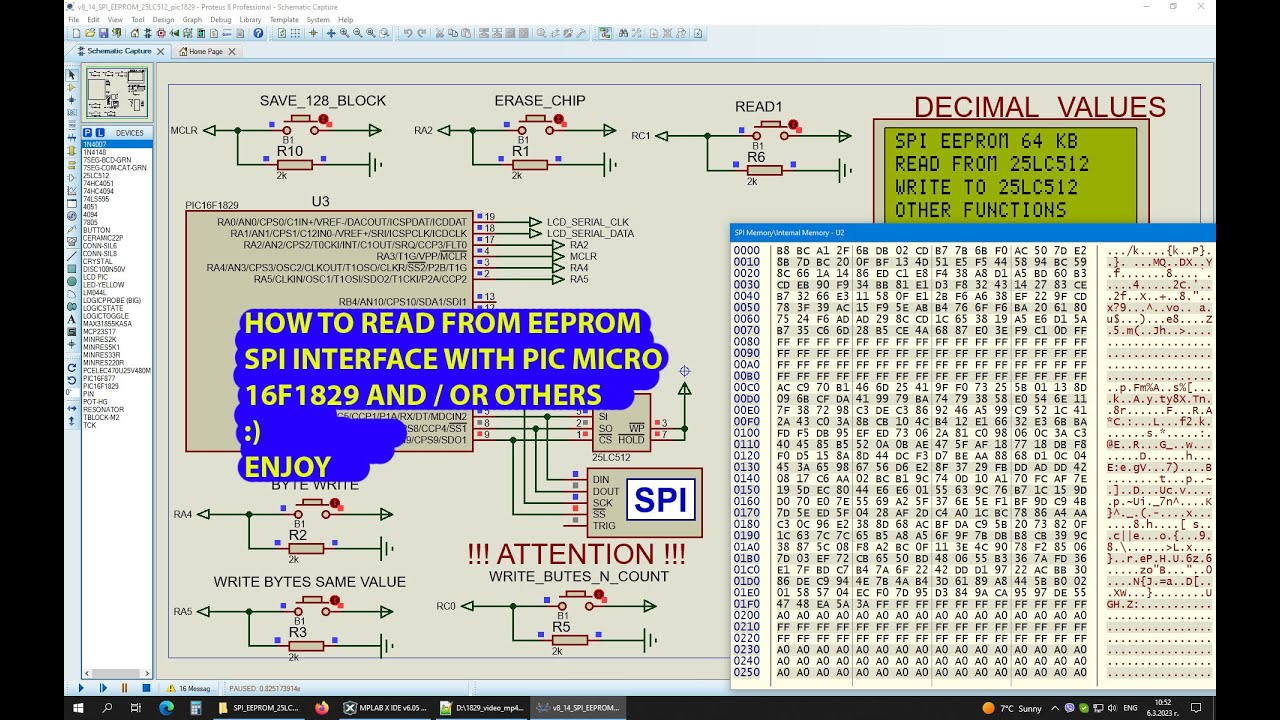 25LC512 EEPROM READ how to [ BULGARIAN ] - YouTube