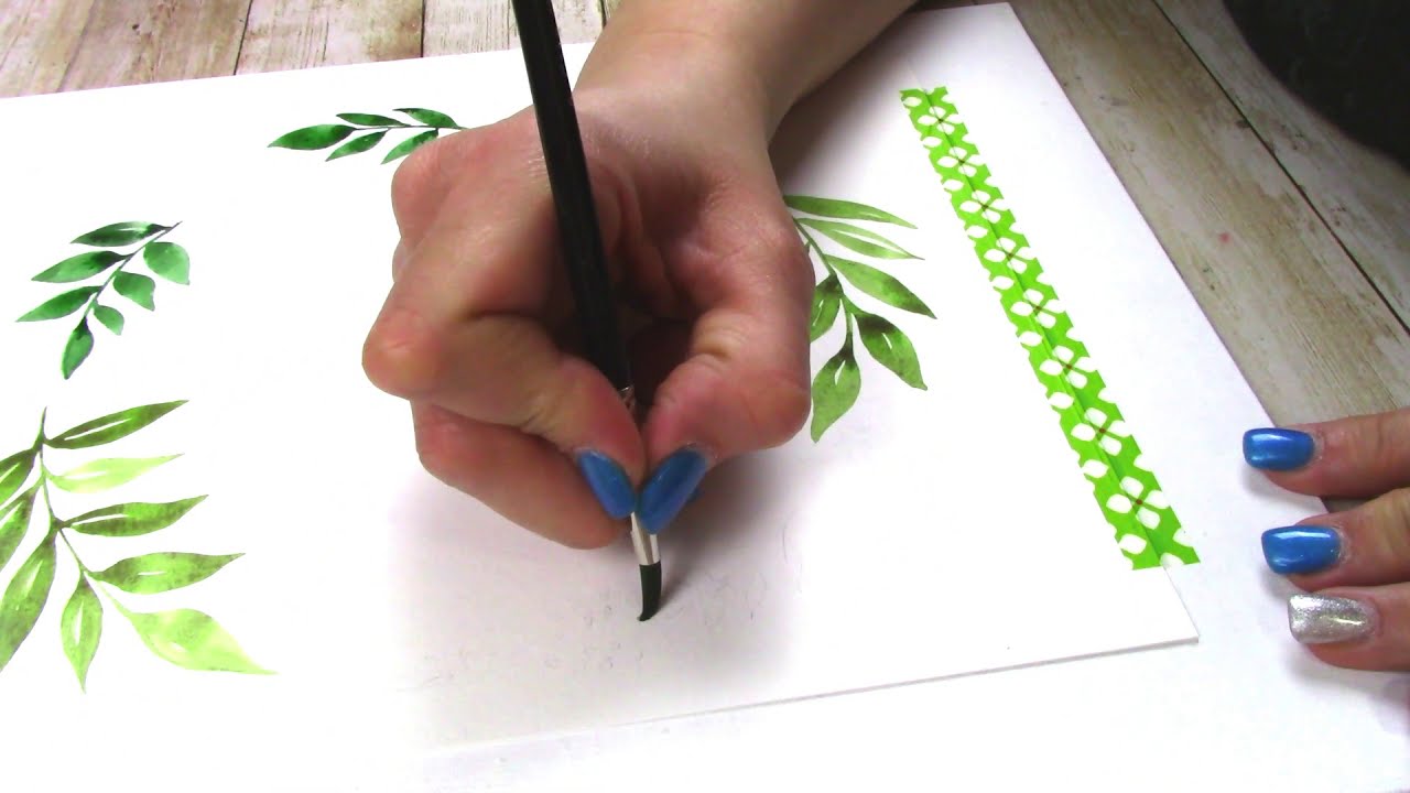 How to Paint a Wreath in watercolor and Brush Lettering - YouTube