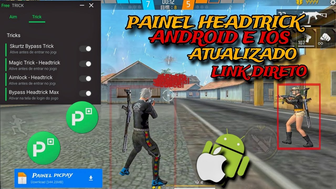 PAINEL EXTERNAL HEADTRICK ANDROID E IOS 😈 NOVO XIT FREE FIRE 🎯 LINK ...