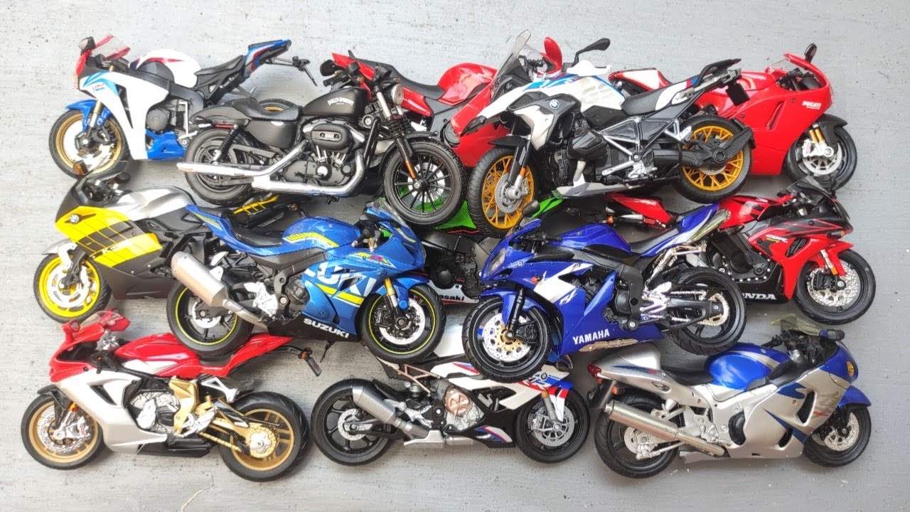Diecast Motorcycles Collection 1/12 Scale, Suzuki Bike, Honda Bike ...