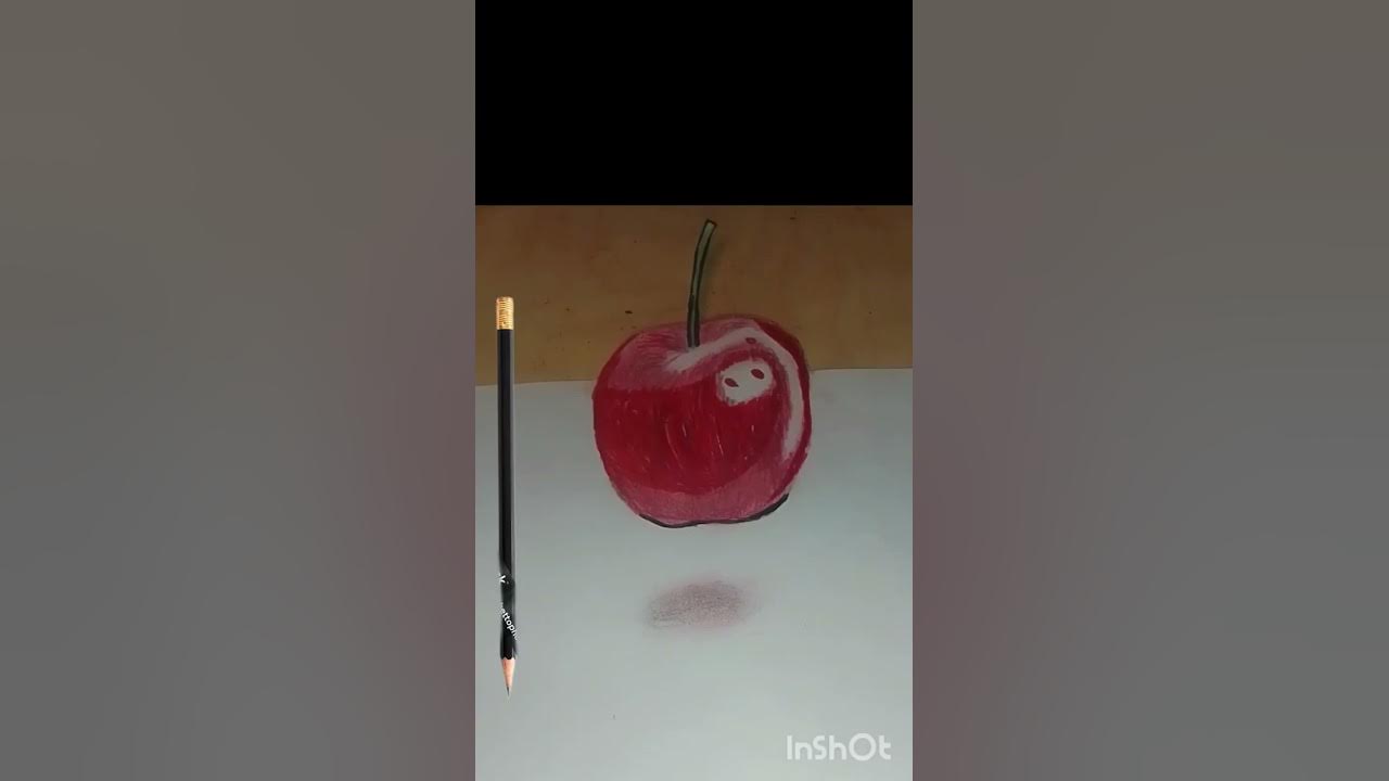 Mind-Blowing 3D Apple Drawing Tutorial - YouTube