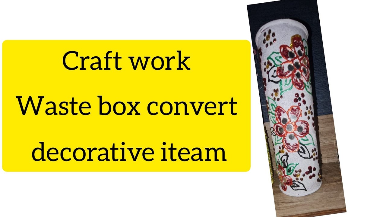 Craft workWaste box convert decorative iteam#painting #dailypainting ...