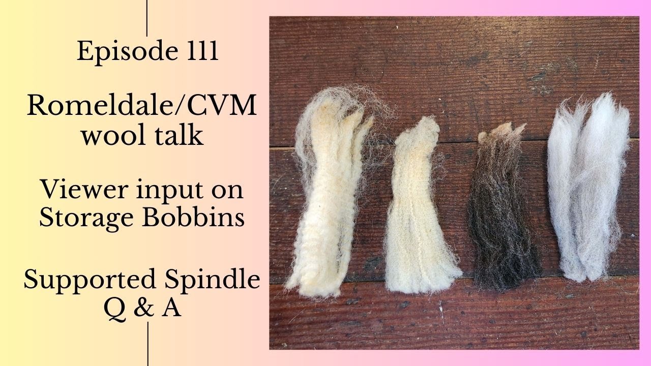 Romeldale/CVM wool talk plus support spindle questions and storage ...