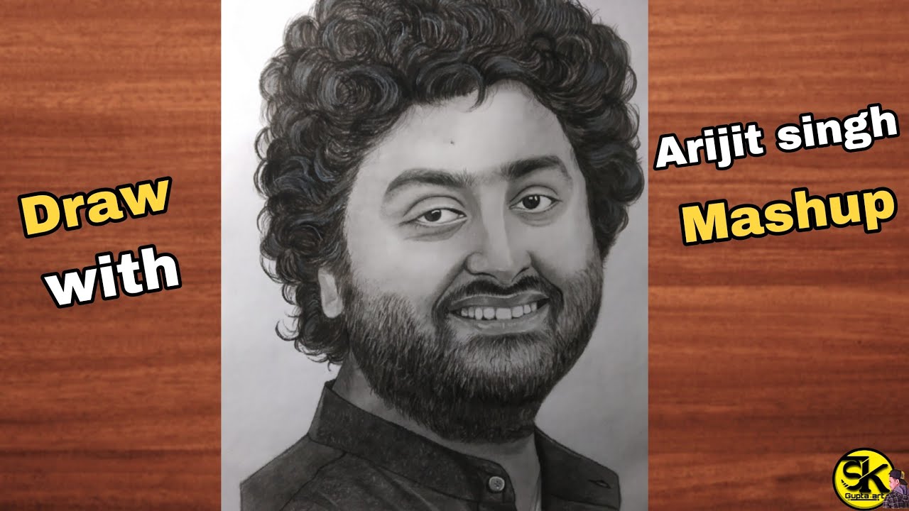 Arijit Singh Sketch || How To Draw Arijit Singh Sketch Step By Step ...