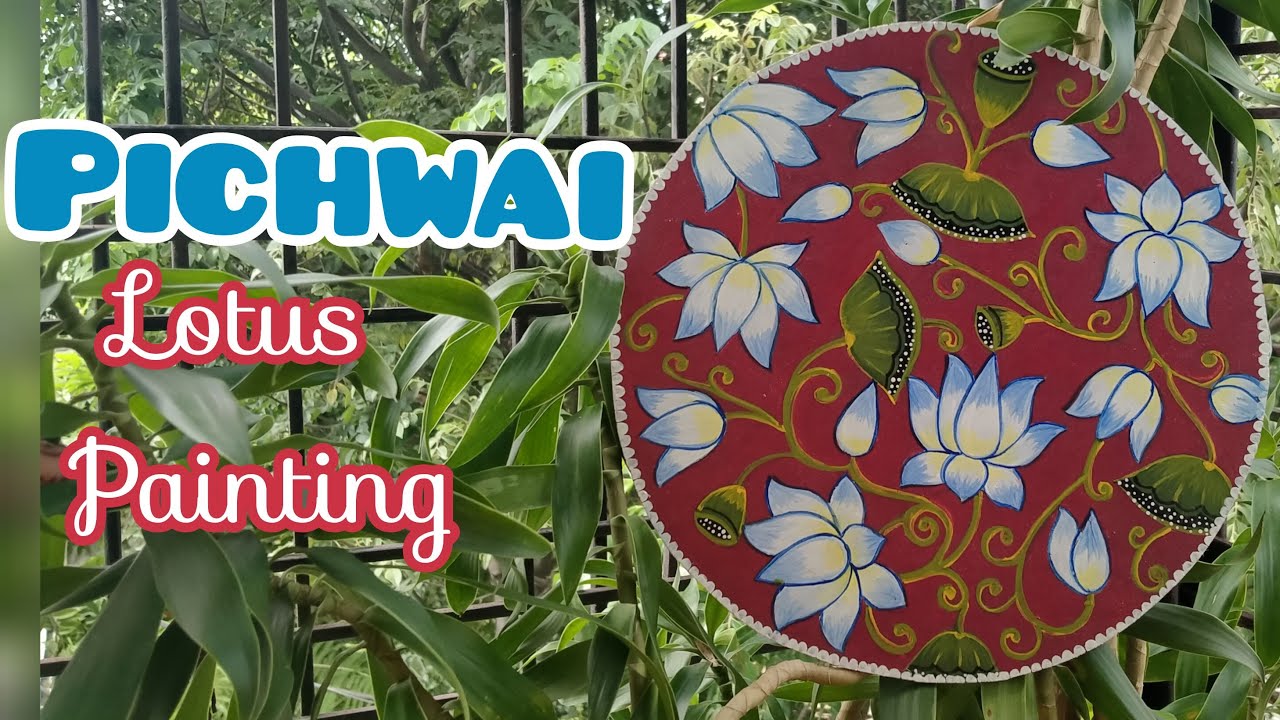 Pichwai lotus painting/lotus acrylic painting/pichwai art/easy pichwai ...