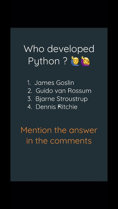 Who developed Python ? #shorts #amitthinks - YouTube
