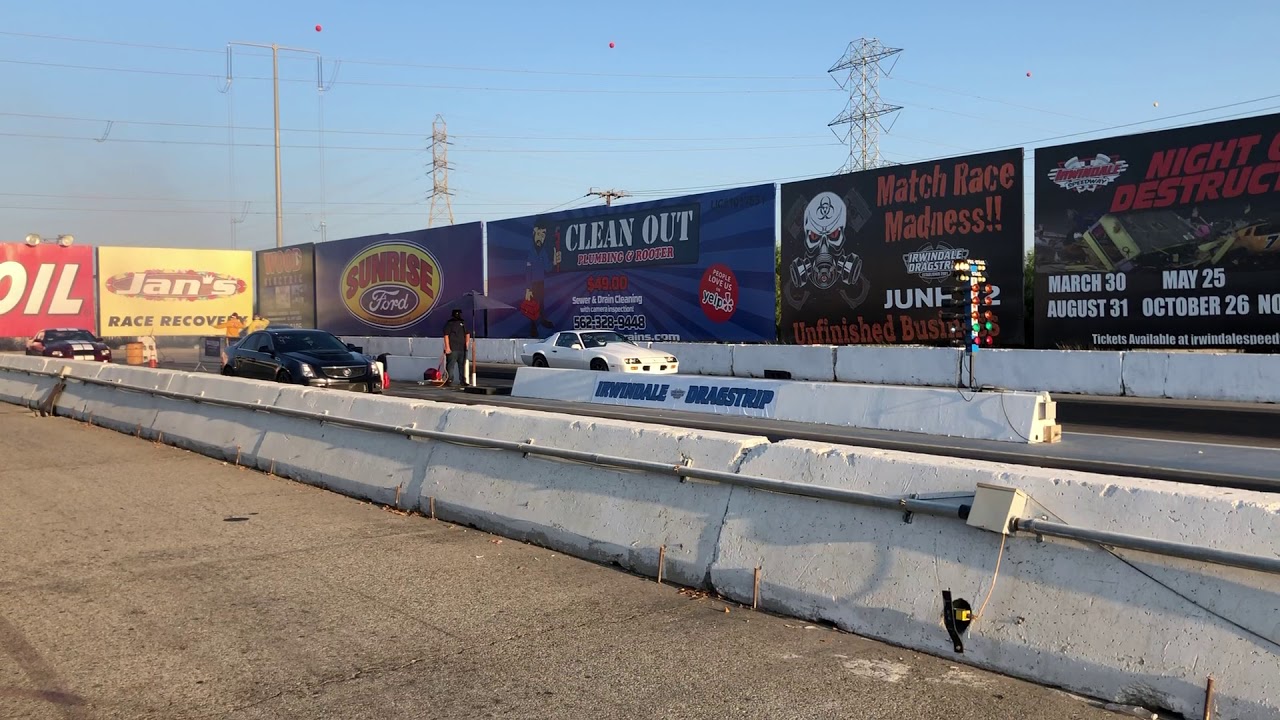 2014 CTS V Irwindale dragstrip. - YouTube