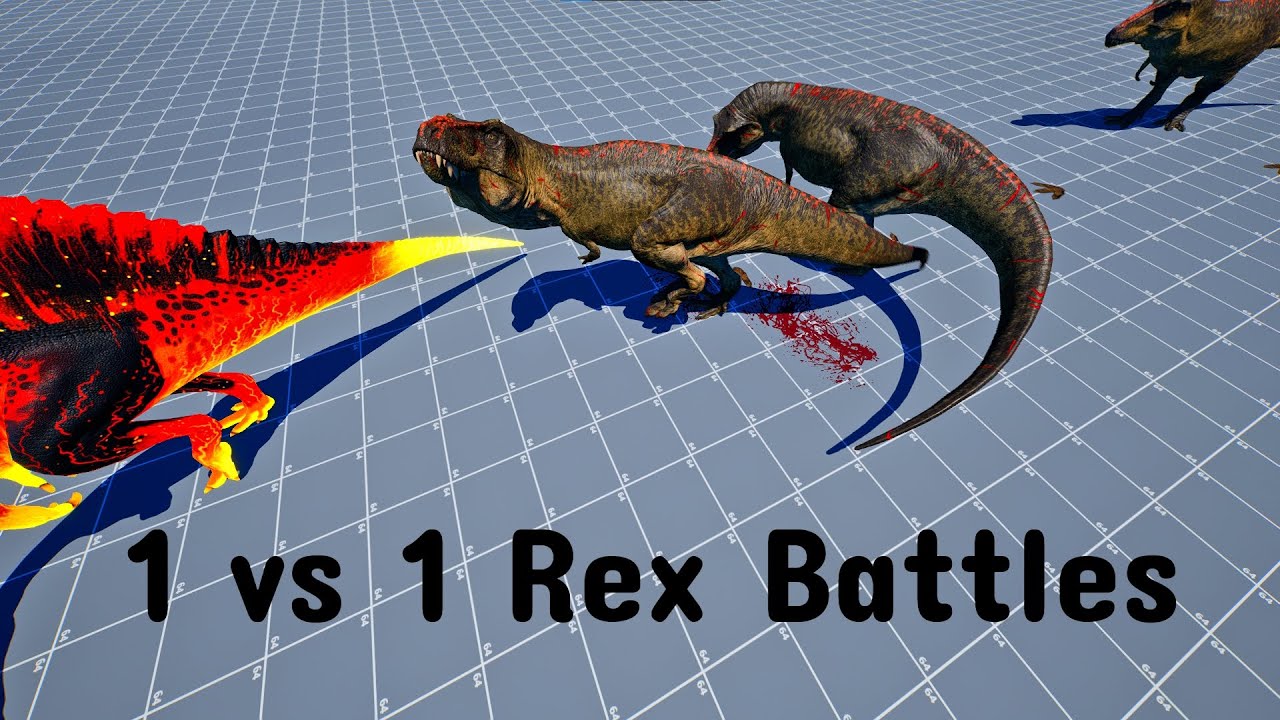 1 vs 1 Rex Battles - The isle - YouTube