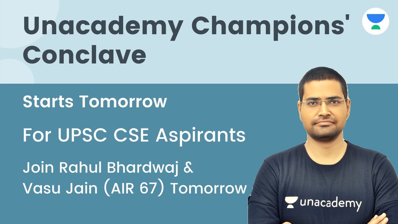 Vasu Jain(AIR 67) is LIVE on Unacademy Champion's Conclave | Crack UPSC CSE 2022 | Enroll now ...