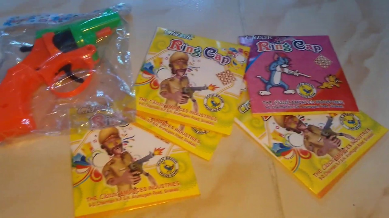 Firecracker gun revolver type - YouTube