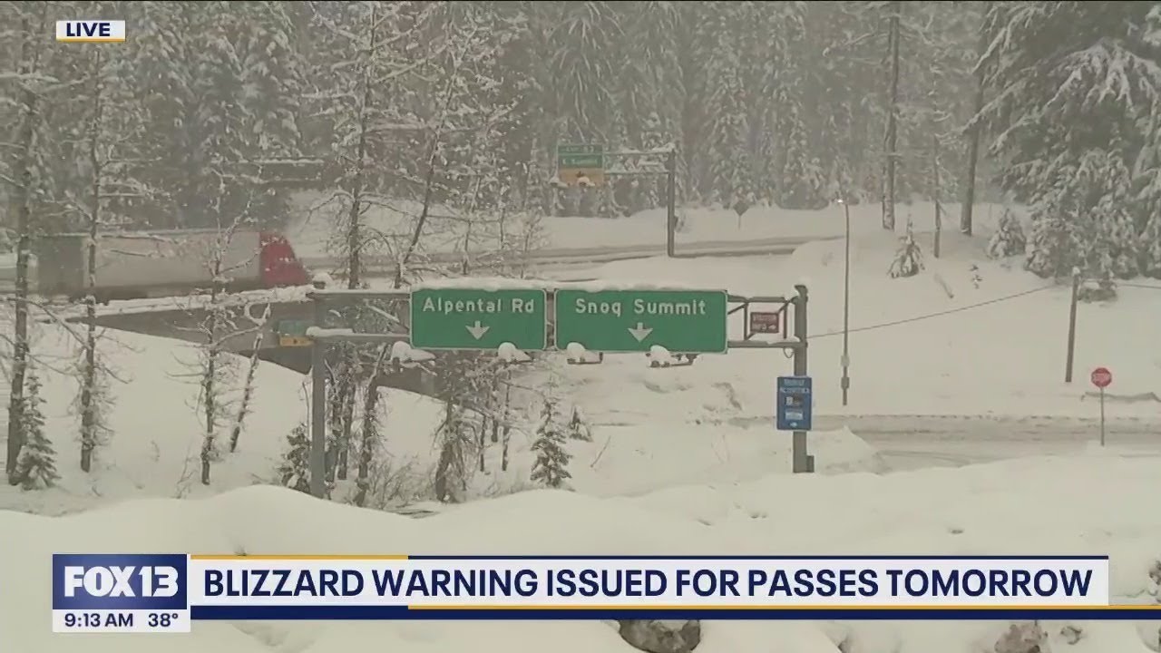 Snow already falling in Washington Cascades ahead of blizzard warning ...
