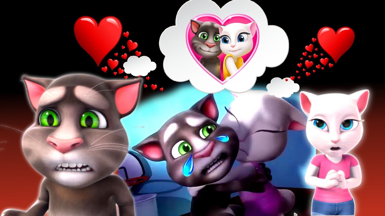 Talking Tom fell in love with talking Angela(TOM FRIENDS) - YouTube