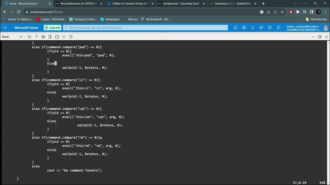 Simulating a Shell with C++(Assignment2) - YouTube