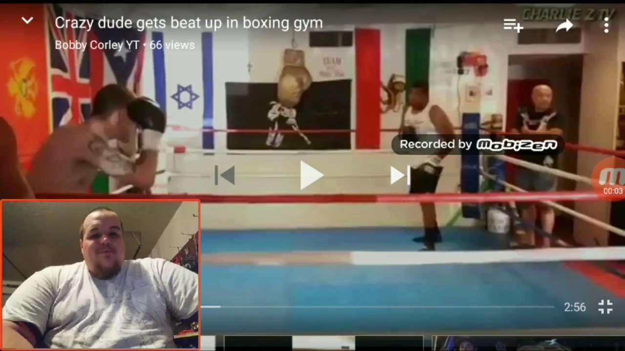 Crazy dude gets beat up in boxing gym *reaction* - YouTube