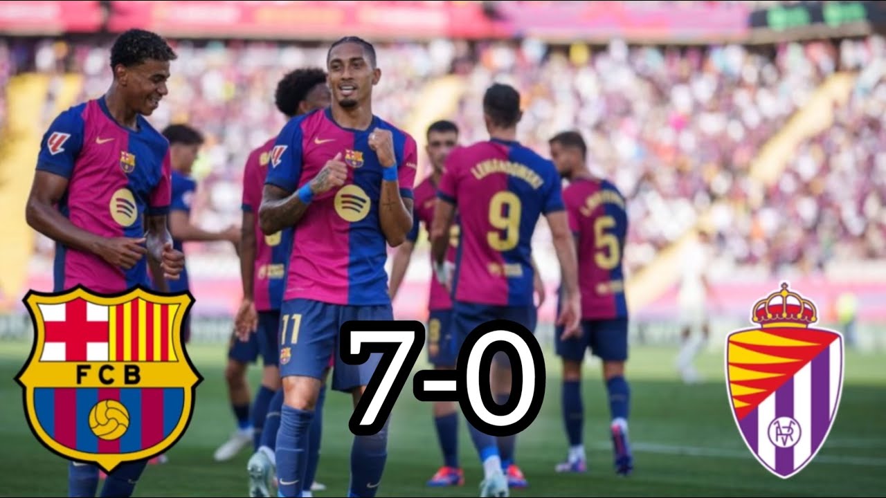 Barca 7-0 Valladolid Reaction | La Liga MD4 - YouTube