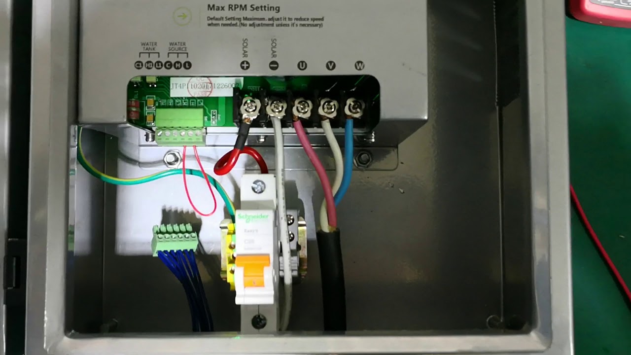 Dry run protection for the solar DC water pump - YouTube