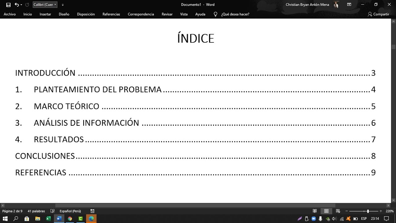 Como agregar introducción y conclusiones en un índice automático en Word - 2025 - YouTube