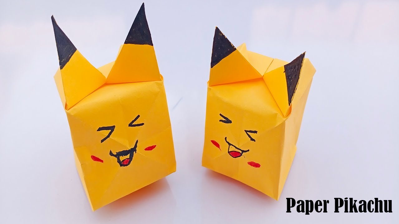 How To Make Paper Pikachu | Paper Pokemon | DIY PAPER PIKACHU | Craft ...