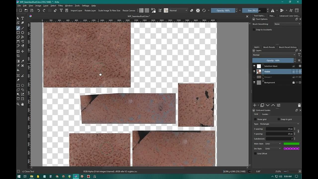 Seamless Texture Demo. Krita. - YouTube