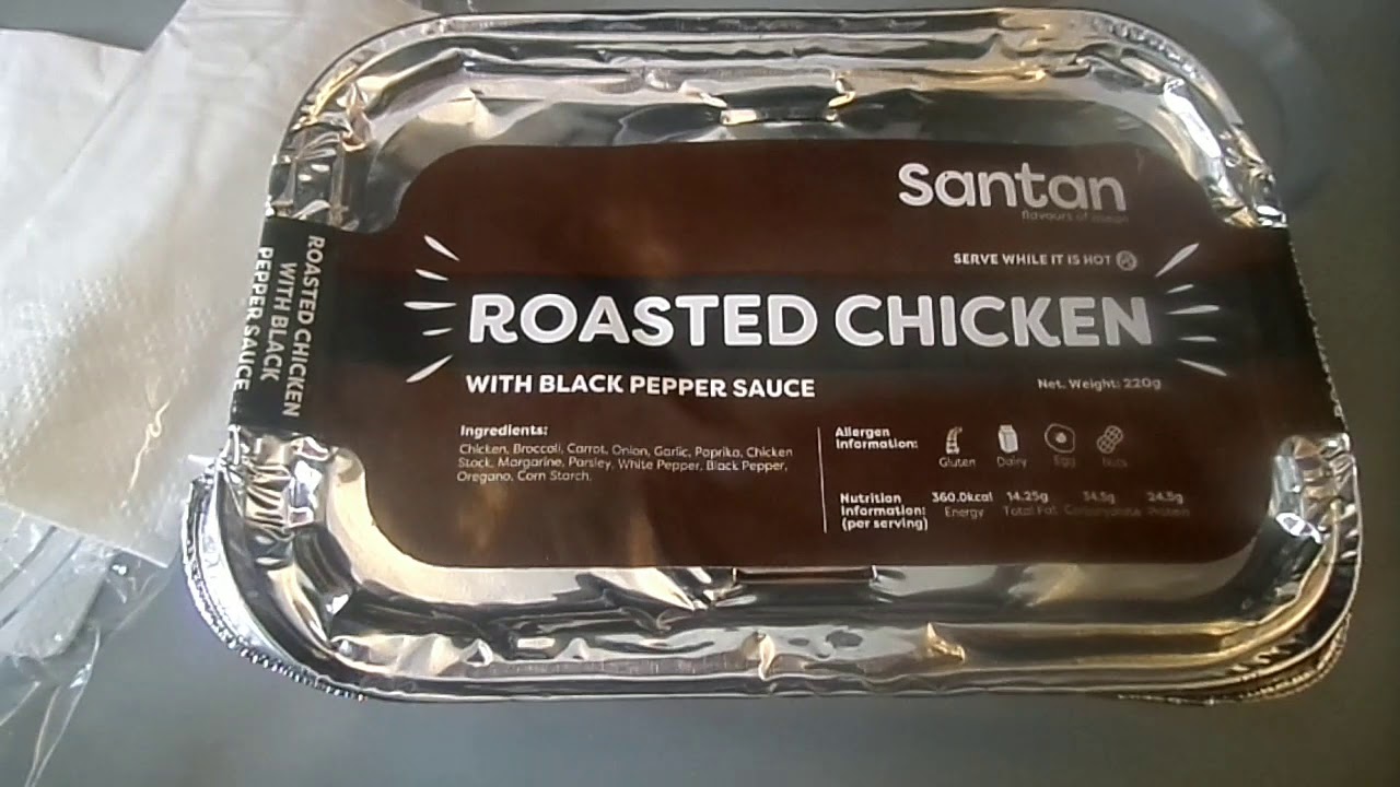 Roasted Chicken with Black Pepper Menu SANTAN Air Asia // Suasana ...
