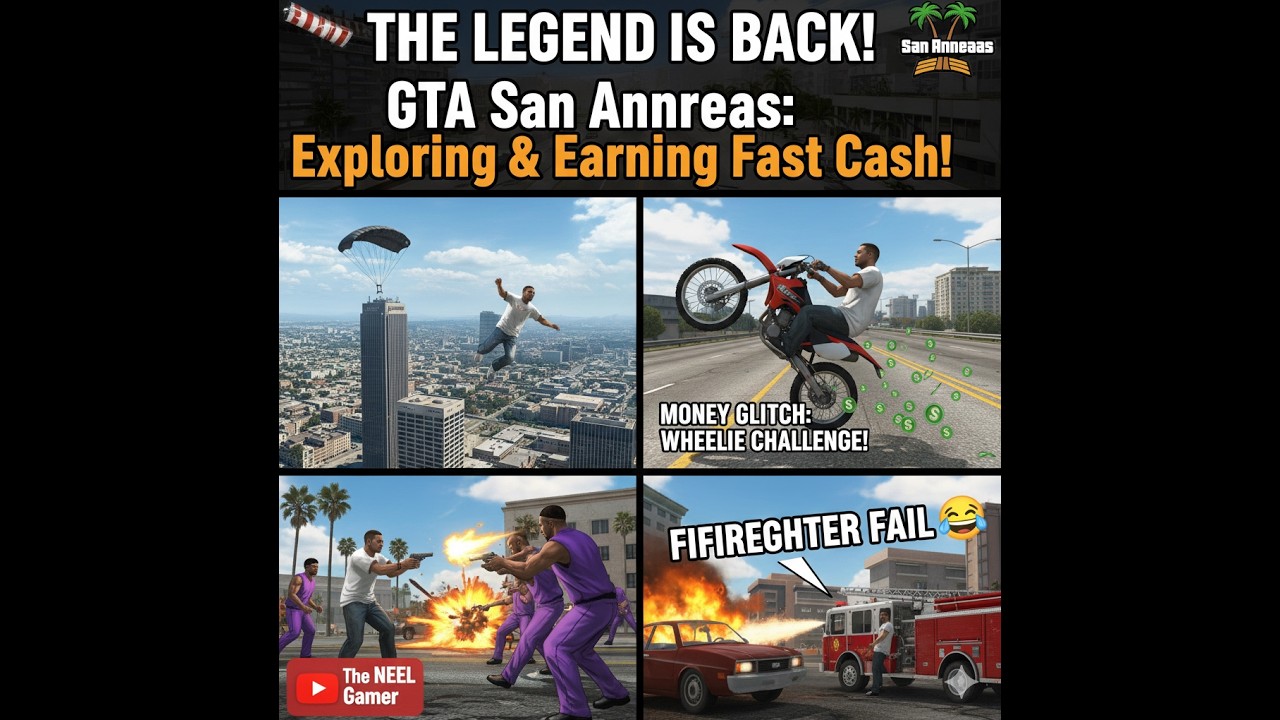 GTA san andreas exploring old los santos and earning money - YouTube