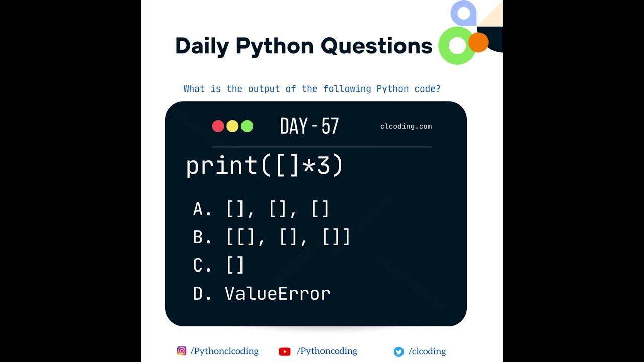 Python Coding Challenge Day 57 What Is The Output Of The Following