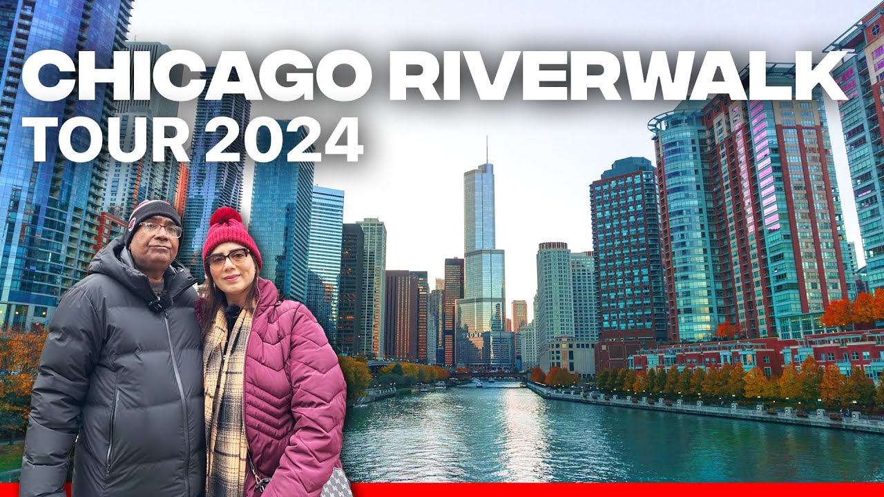 Downtown Chicago 🇺🇸 Riverwalk Tour Winter (2024) | Canadaexplorer - YouTube