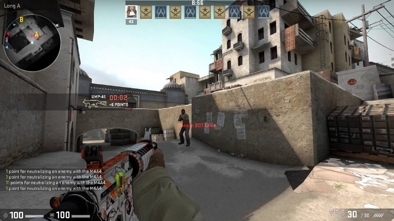 M4A4 Asiimov!! Spray!! ( Battle-Scarred looks Field tested ) - YouTube