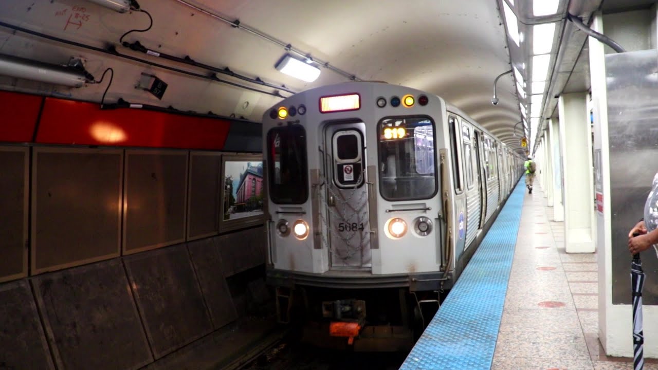 CTA "L" Train System : 95th/Dan Ryan Bound Bombardier 5000-Series Red ...