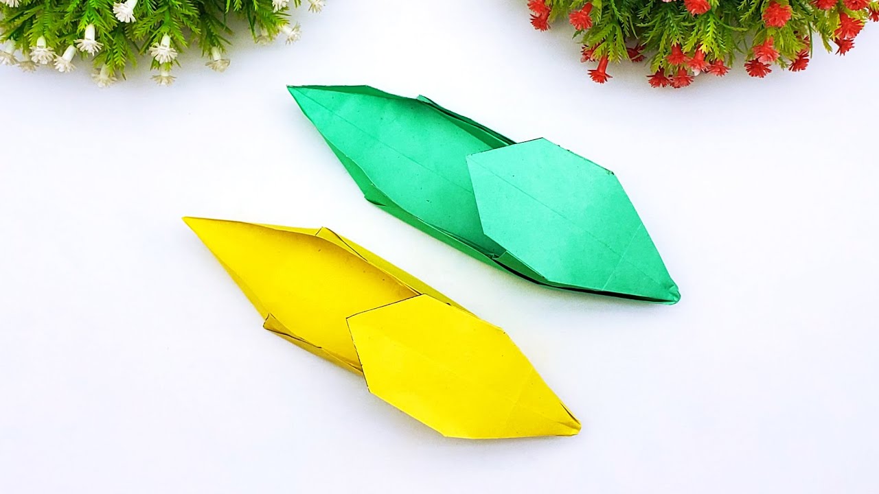 Origami Canoe That Floats | Paper Speed Boat | How to Make a Paper Boat ...