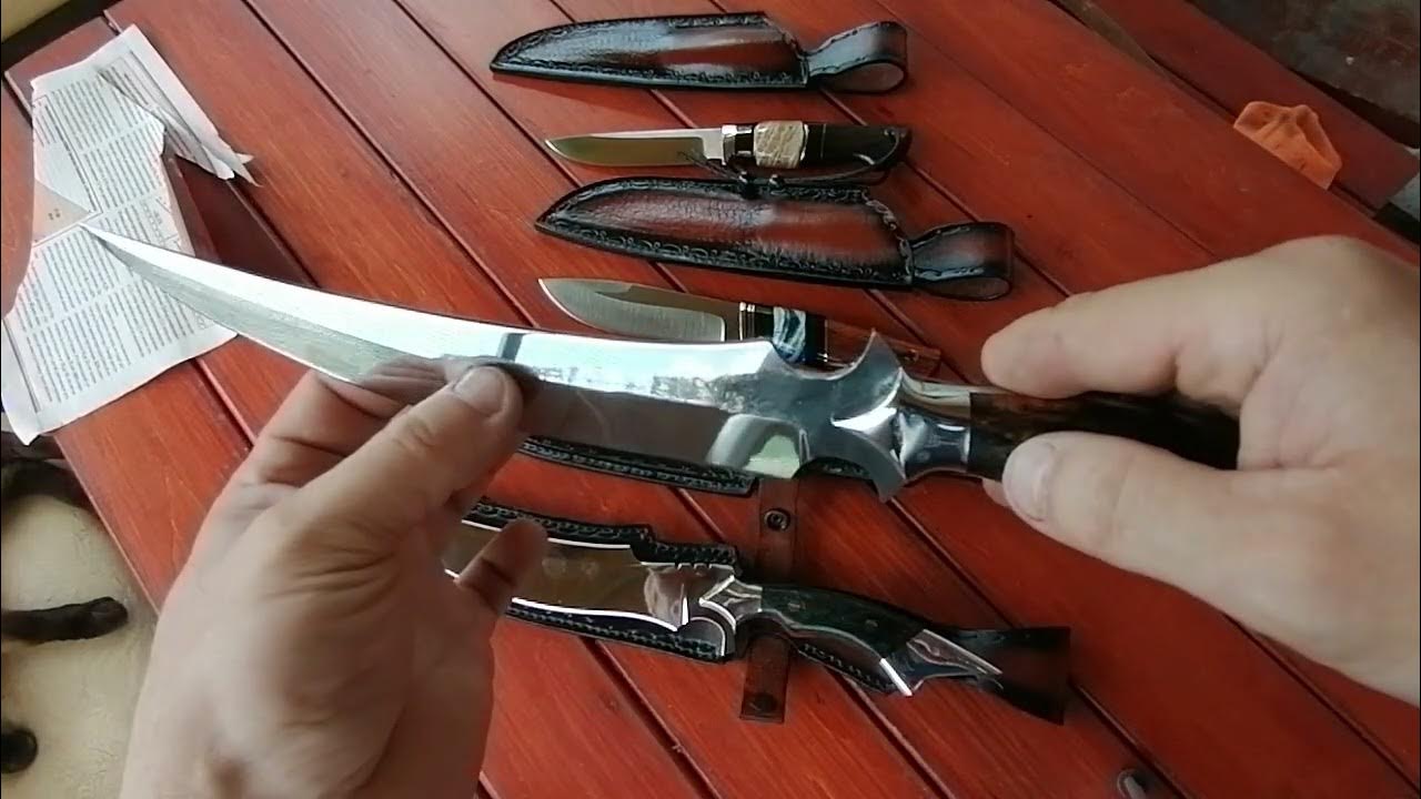 Небольшой обзор четырёх ножей, отправляемых заказчику. Ножи из сталей 95х18, M390 и S390. #knife ...