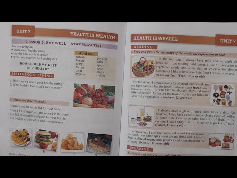 6cı sinif ingilis dili unit 7 lesson 3  Eat well-stay healthy (səh 102-104)