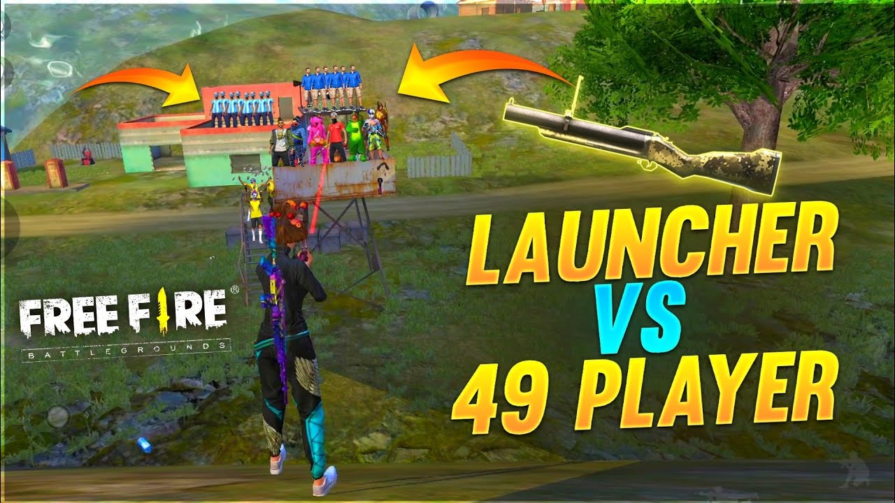 LAUNCHER VS 49 PLAYER😂 | 1 LAUNCHER VS 49 NOOBS WHO WILL WIN? | A_S ...