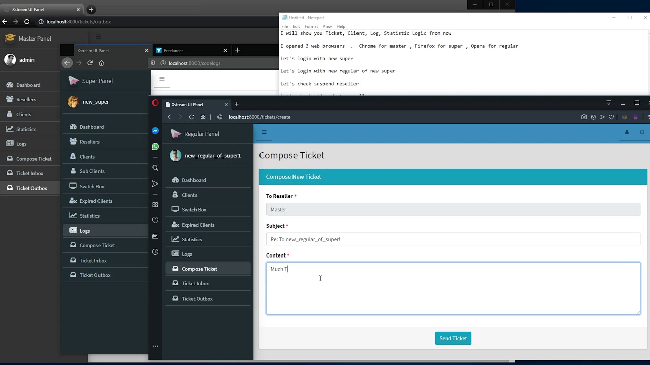 Master, Super and Regular Panel of XtreamUI - YouTube