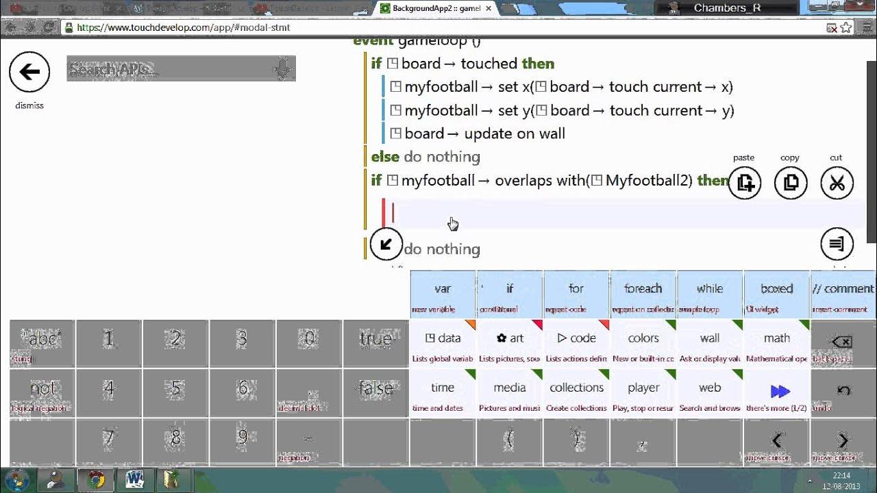 Lesson 4 - Touch Develop - Overlapping Sprites - YouTube