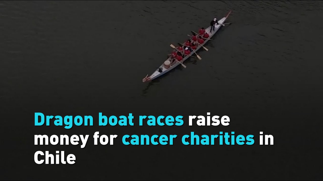 Dragon boat races raise money for cancer charities in Chile - YouTube