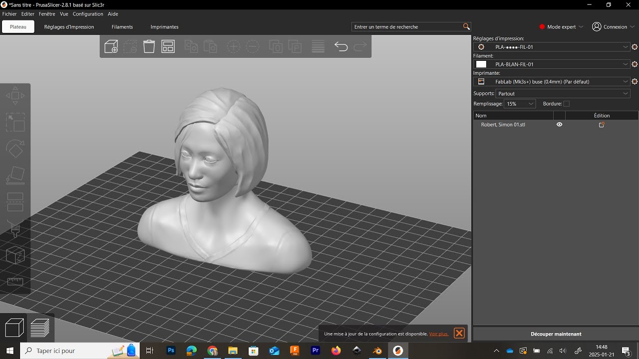 Simon Robert, le mode sculpture dans Blender 05. Envoyer le document à l'impression 3D. - YouTube