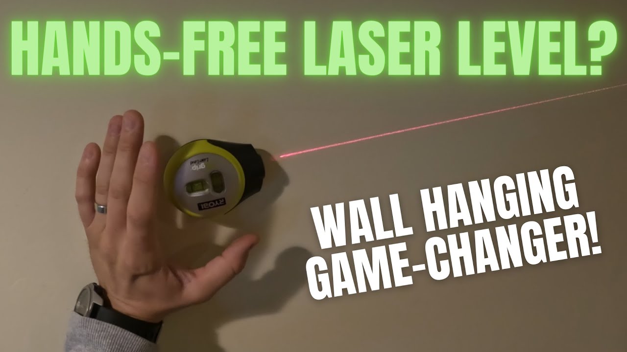 RYOBI HANDS-FREE LASER LEVEL??? WALL HANGING HOW-TO - RYOBI AIR GRIP ...
