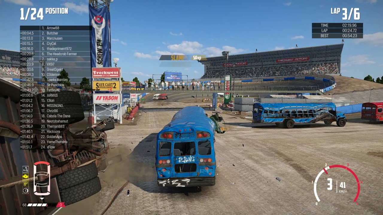 Wreckfest - Figure 8 School Bus Demolition Derby - YouTube