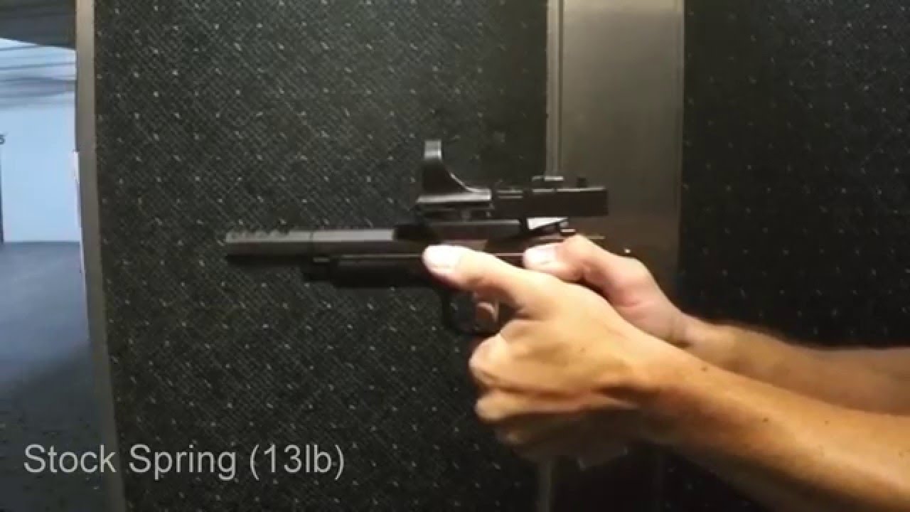 CZ 75 Czechmate 9mm Open Gun - Recoil Spring Tuning - YouTube