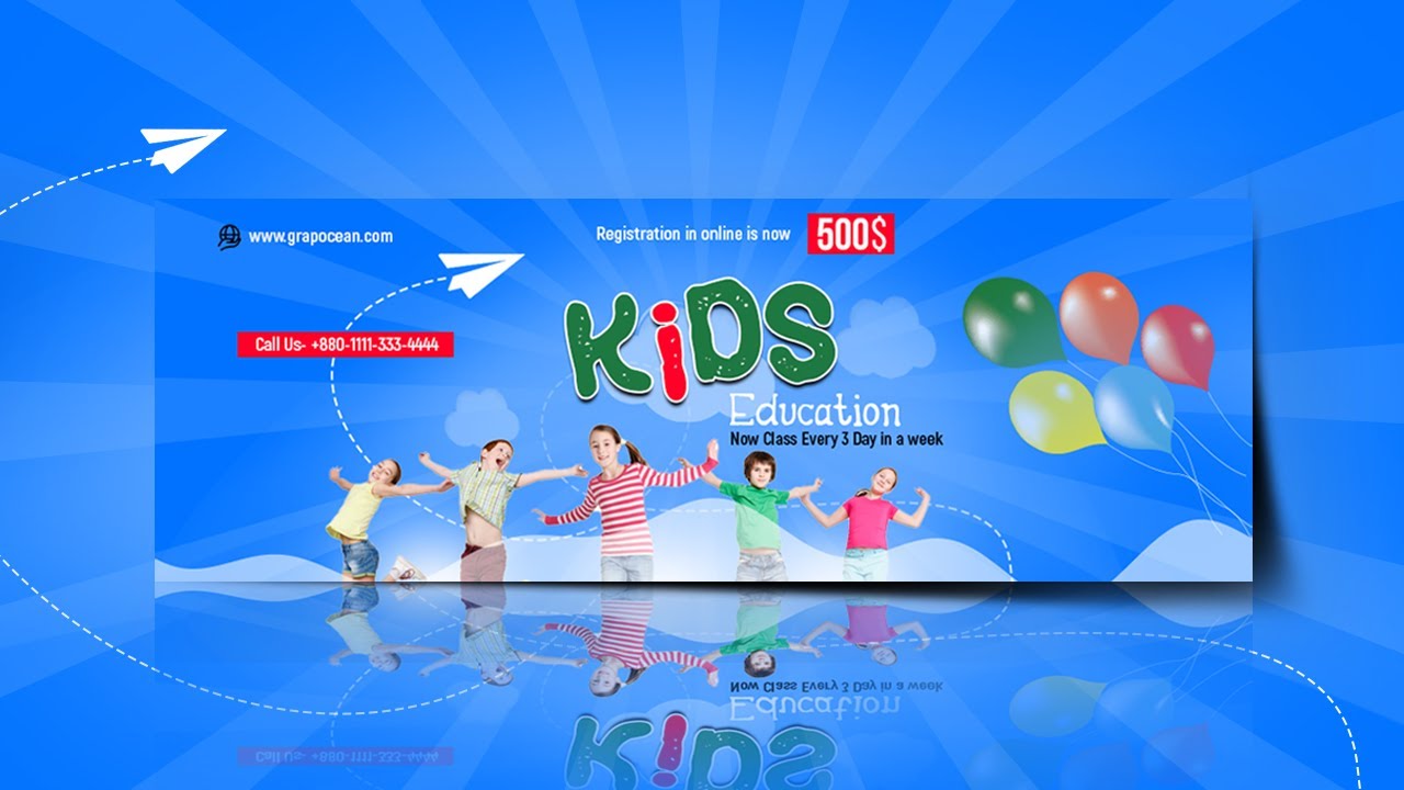 How to Make Educational Banner Design | Adobe Photoshop Cc - YouTube