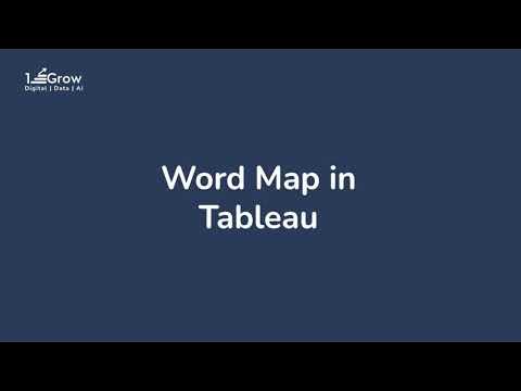 Word Map in Tableau | How to create Word Map - 1stepGrow Academy - YouTube