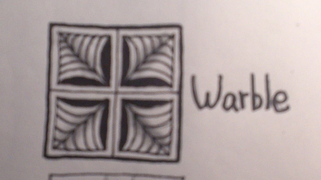 Zentangle Pattern "Warble" - YouTube