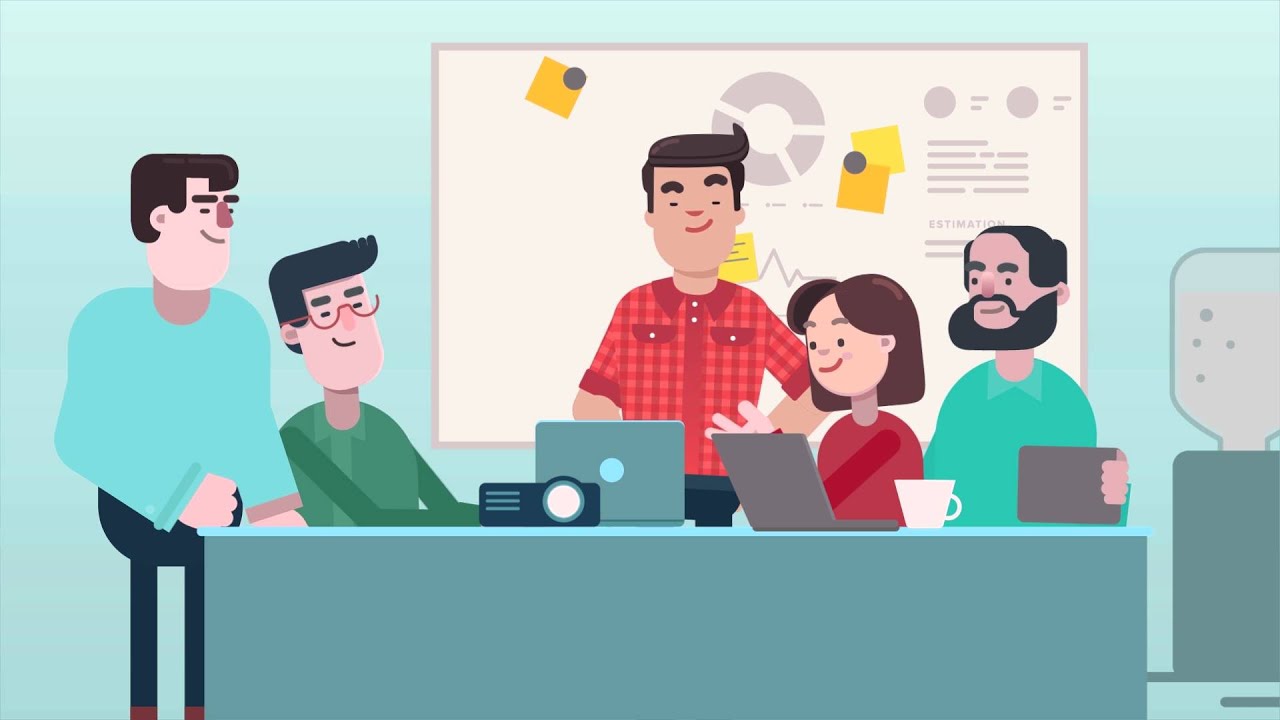 Students Collaborating Animation